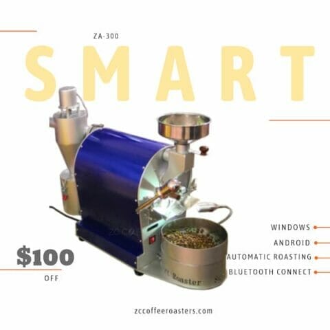 ZA Smart 300G Home Coffee Roaster Electric 1 LB Small Sample Roaster ...