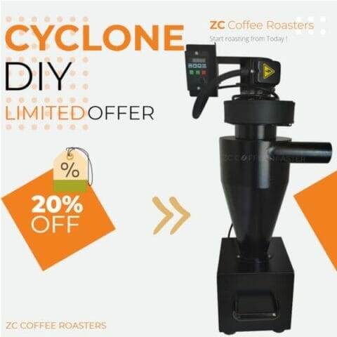 3-5lb Coffee Roaster Chaff Collector Roasting Cyclone Separator - ZC COFFEE